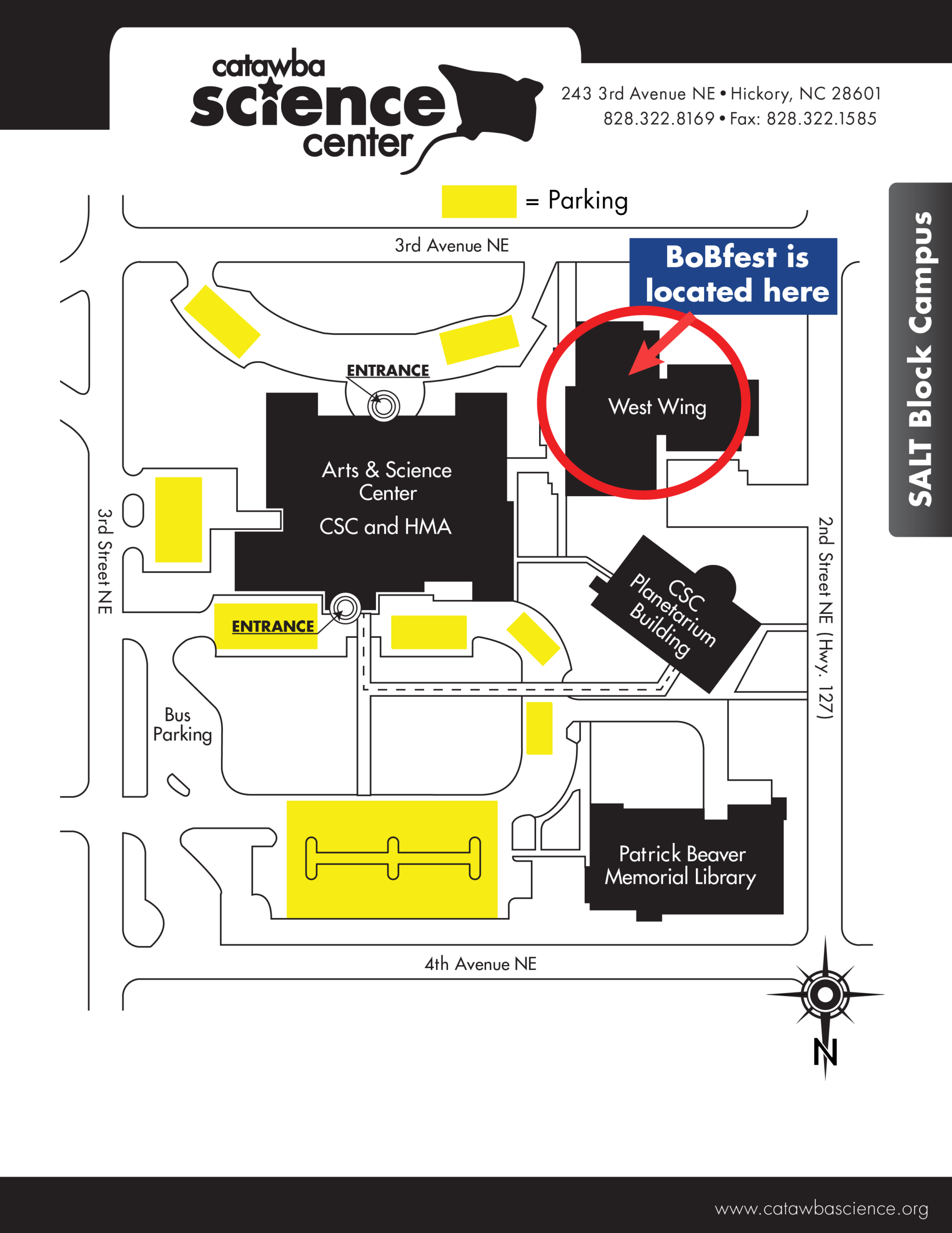 BoBfest Campus Map Parking-01 - Catawba Science Center | Catawba ...